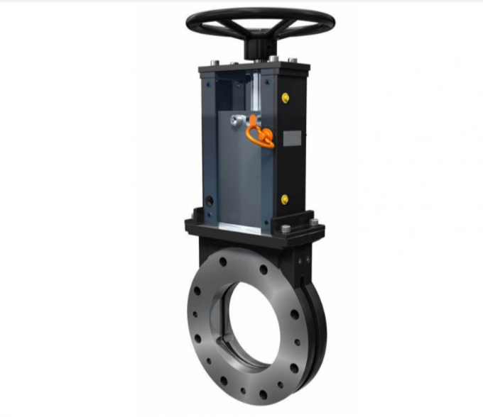 Bonnetless Knife Gate Valve Low Pressure Manual ANSI Bevel Gear Round ...